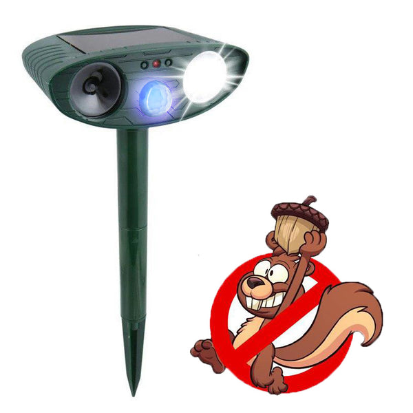 Ultrasonic Squirrel Repeller - Solar Powered - Get Rid of Squirrels in ...